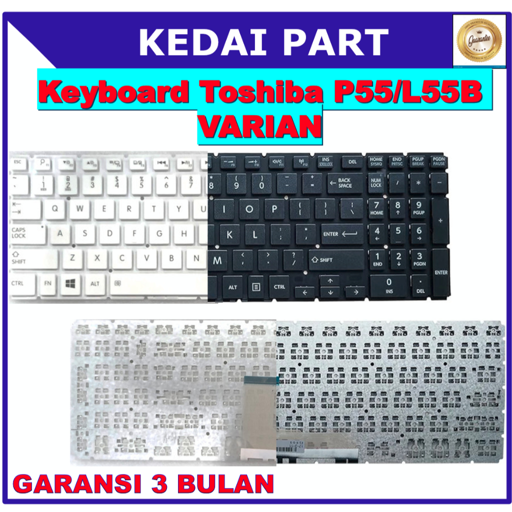 Jual Keyboard Toshiba P55 L55B P55D-C P55W-A P55W-B P55W-C Black White | Shopee Indonesia