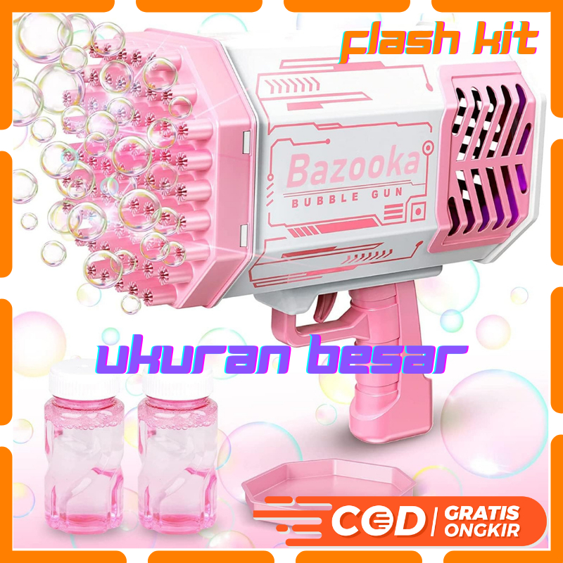 Jual MAINAN PISTOL GELEMBUNG BALON SABUN UKURAN BESAR OTOMATIS BUBBLE GUN BAZOOKA 69 HOLE ...