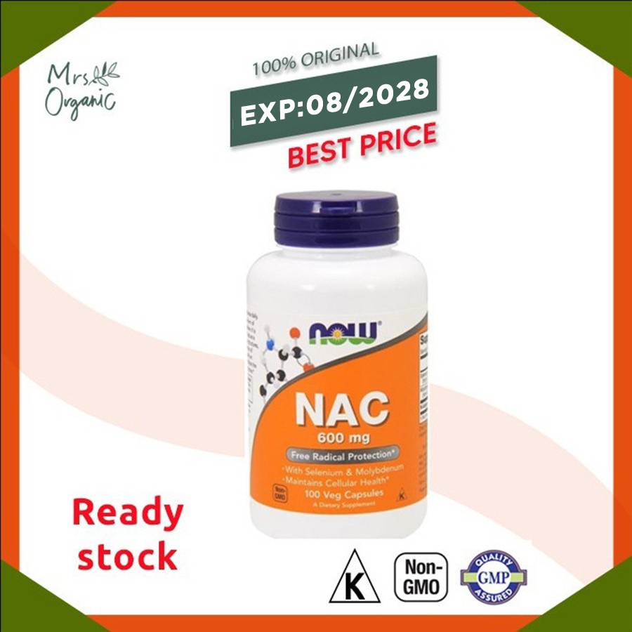 Jual NOW NAC 600 MG 100 Capsules - obat penghilang dahak batuk ...