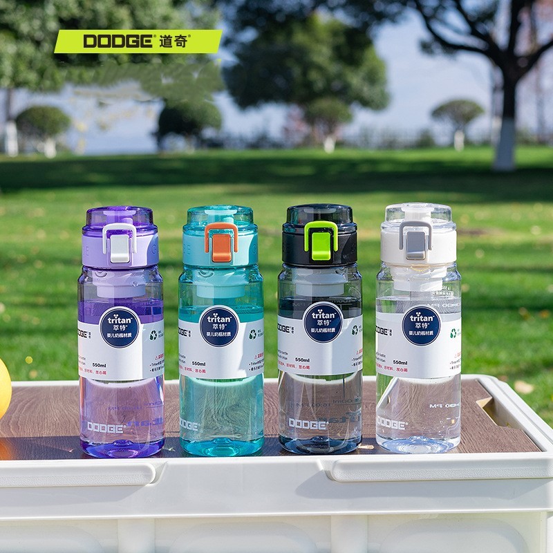 Jual DODGE Botol Minum Teguk Portable 680ml Botol Minum Plastik Bening ...