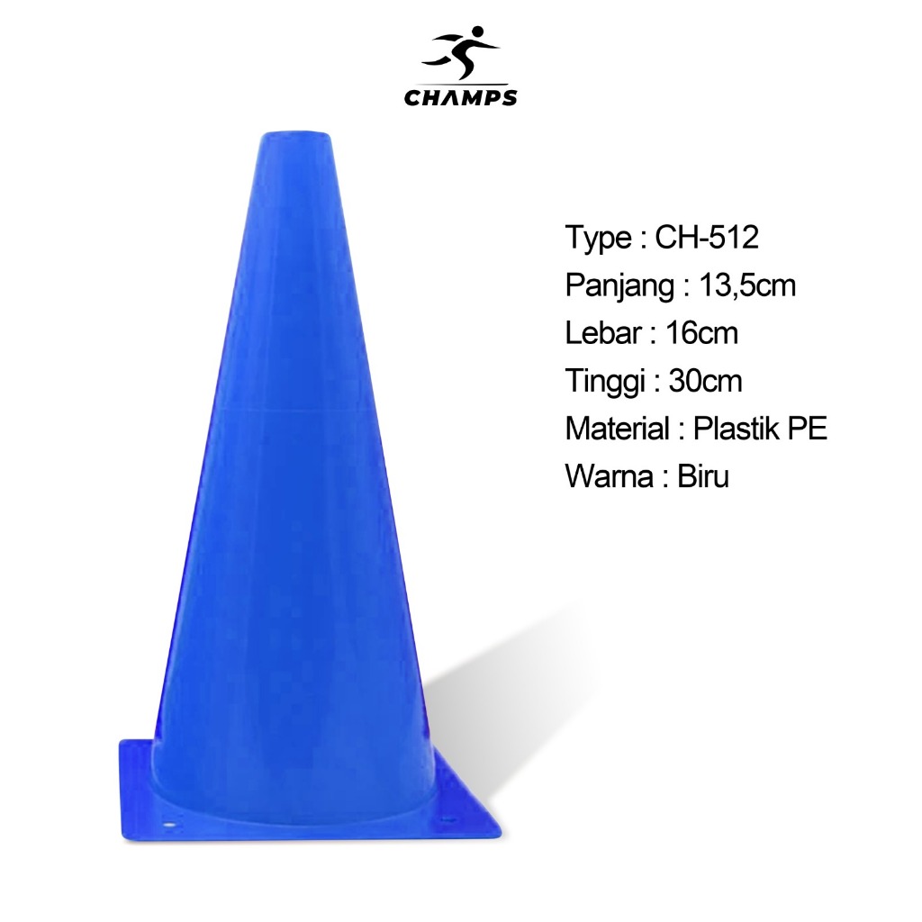Jual CHAMPS Marker Bucket Cone Kerucut | 23Cm Latihan Olahraga Futsal ...