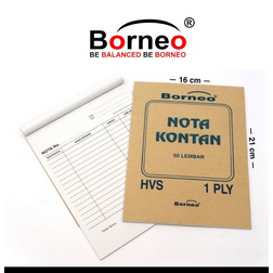 Jual NOTA KONTAN BESAR BORNEO 50 LEMBAR 1 PLY 16cm X 21cm note book big ...