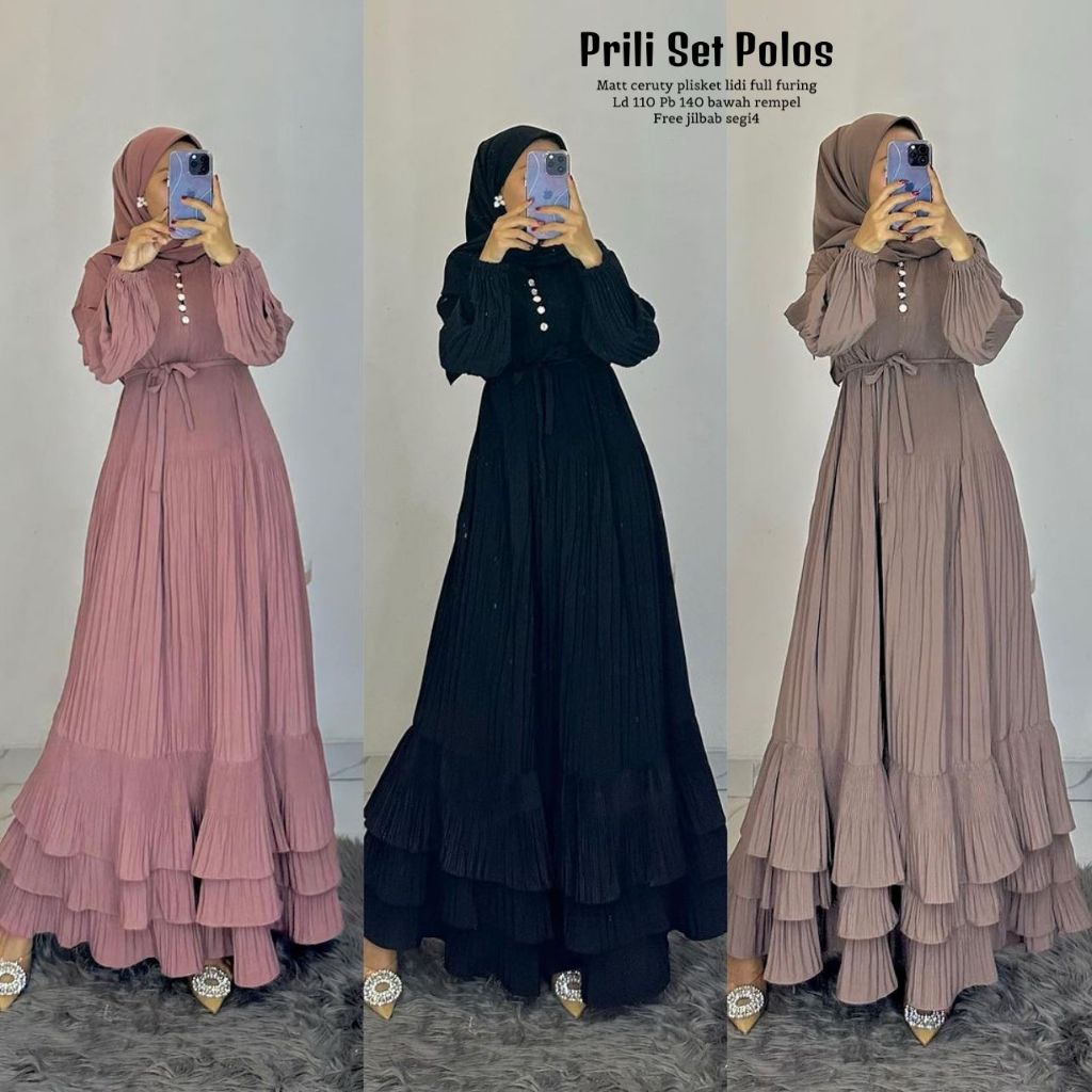 Jual PRILI SET POLOS / GAMIS PLISKET (LABEL MADANI) READY STOK | Shopee ...