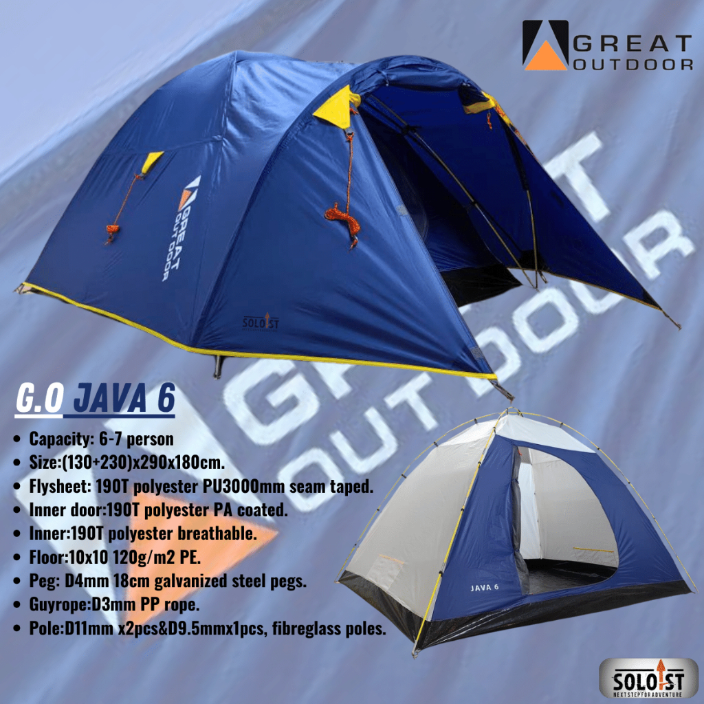Jual Tenda Great Outdoor Java 6 TENDAKI MOLUCCAS 6 PRO | TENDA KAPASITAS 6-7 ORANG | TENDA ...