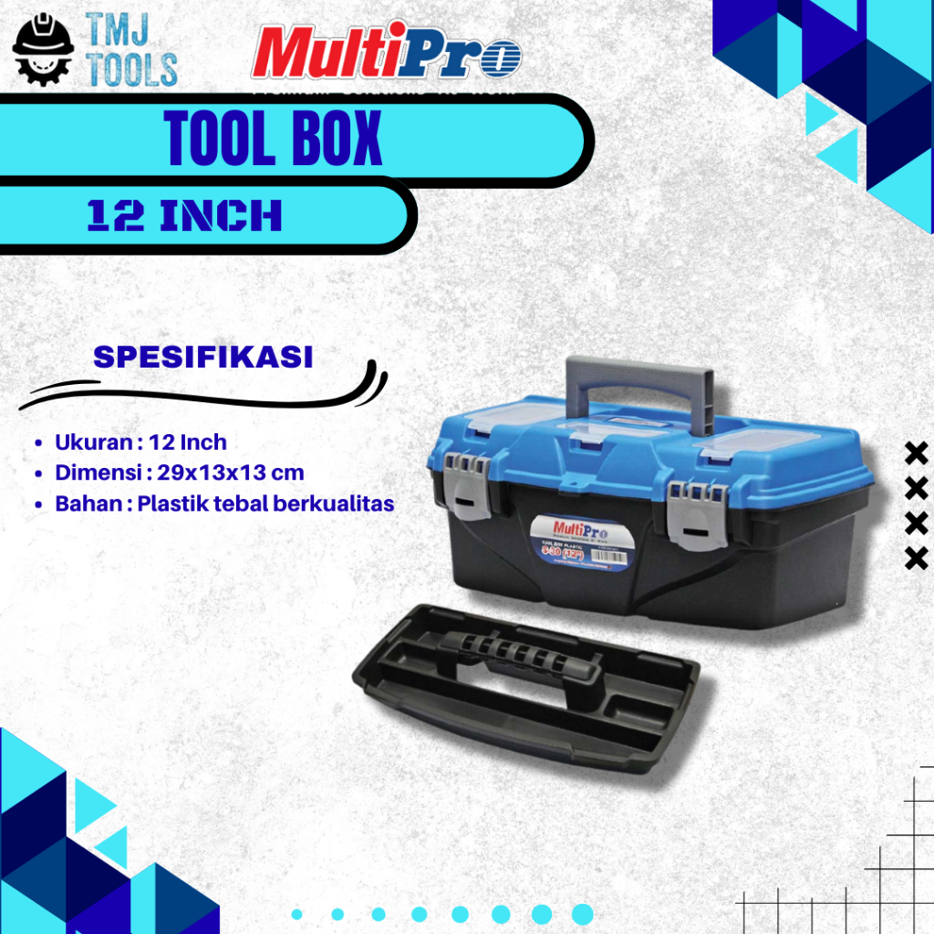 Jual MULTIPRO Toolbox 12 Inch S-30 Tool Box Kit Organizer Tools Bok ...