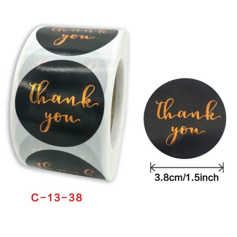 Jual stiker thank you ukuran lebih besar 3,8 cm, 5 cm | Shopee Indonesia