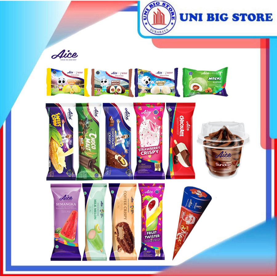 Jual AICE Ice Cream Mochi Durian | Klepon | Chocolate | Strawberry ...