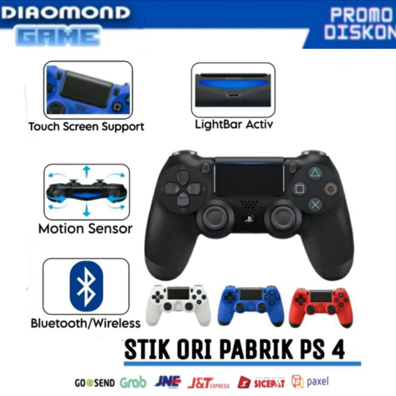 Jual Stik PS4 Wireless Controller LED For PS4 Touch Bar New Controller ...