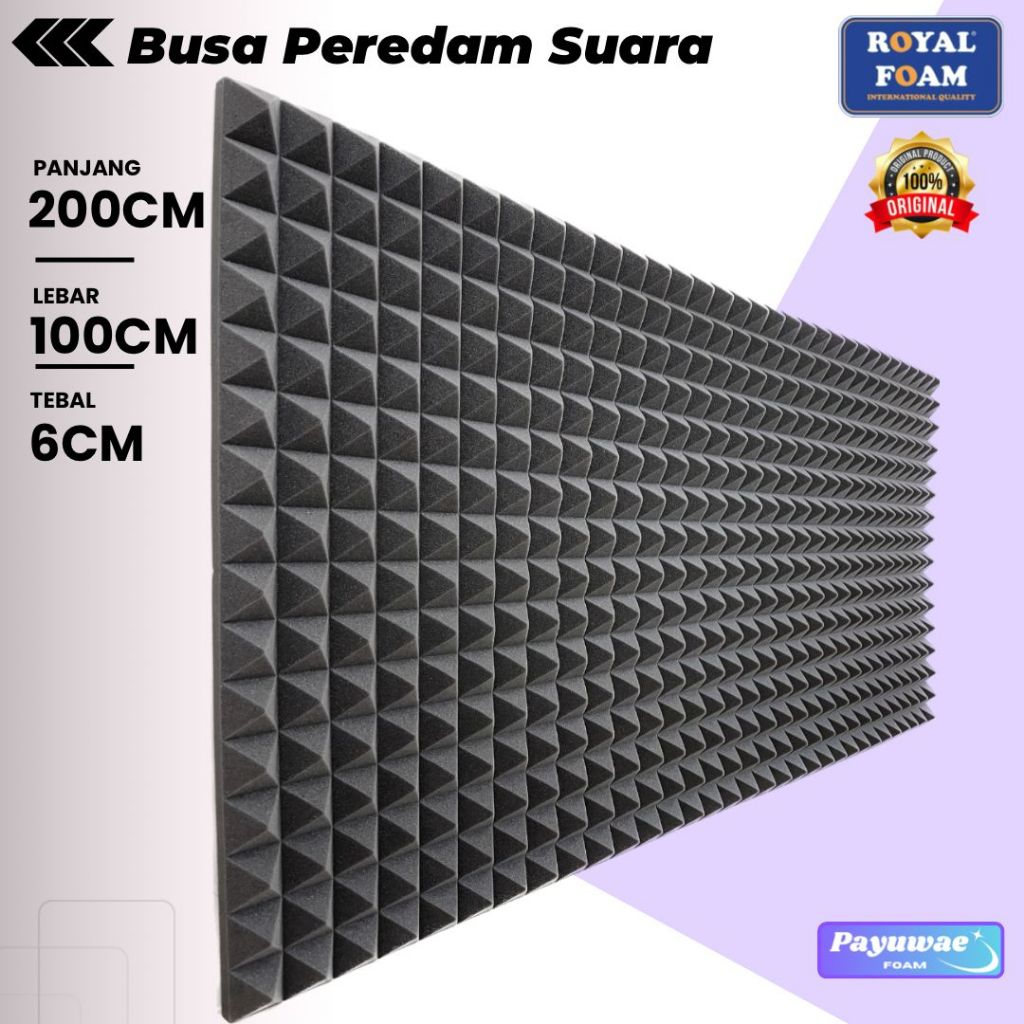 Jual BUSA PEREDAM SUARA RUANGAN 200X100X6cm MOTIF PYRAMID UKURAN BESAR ...