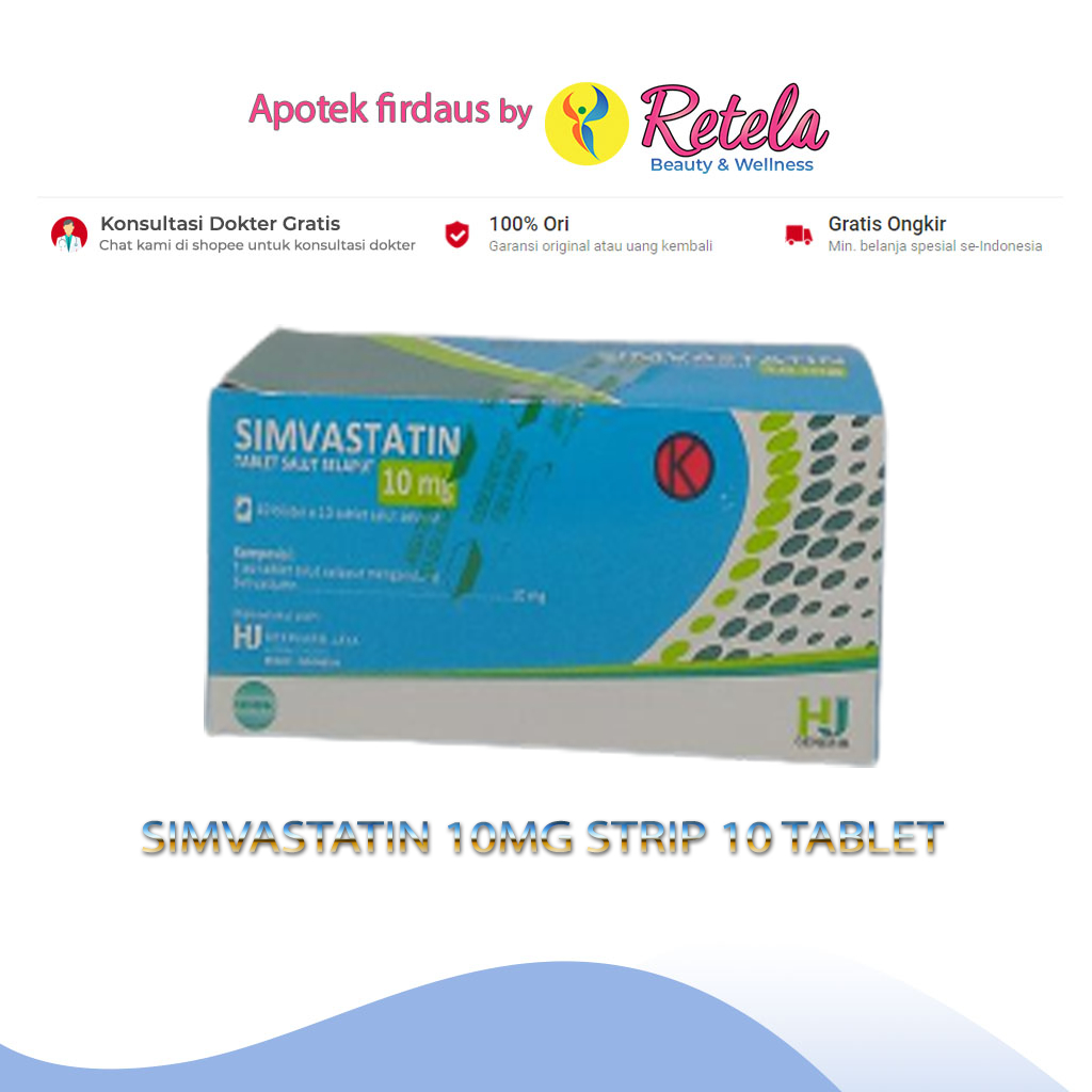 Jual SIMVASTATIN 10MG STRIP 10 TABLET / Box hexpharm (HJ) | Shopee ...
