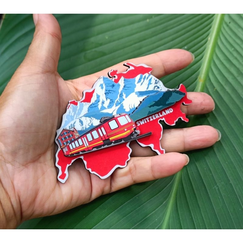 Jual Souvenir magnet kulkas bendera Switzerland oleh oleh Swiss ...