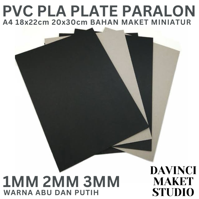 Jual (A4) PVC PLA PLATE SHEET 2mm 3mm 5mm - Lembar Plat PVC Paralon Bahan Maket Miniatur Diorama ...