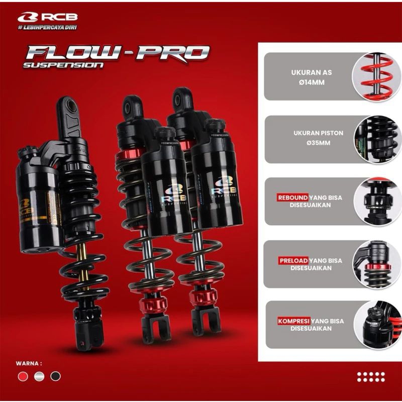 Jual Shockbreaker RCB Suspension RCB Absorber RCB RACING BOY Type Flow ...
