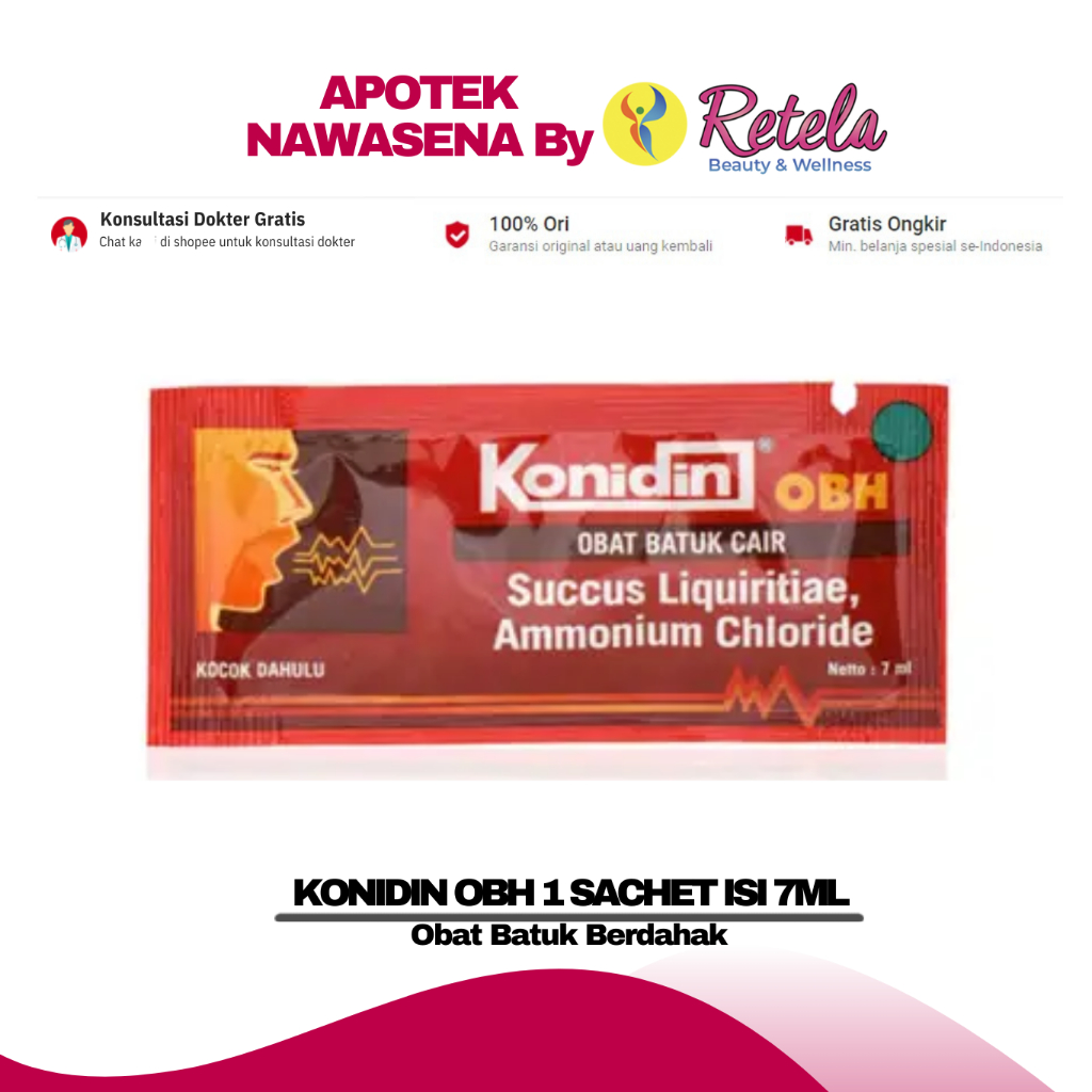 Jual KONIDIN OBH 1 SACHET 7ML / BATUK BERDAHAK | Shopee Indonesia