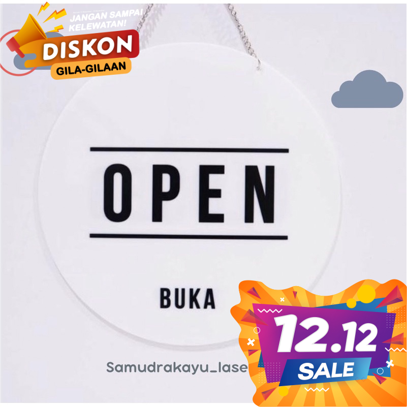 Jual Open Close Akrilik | Shopee Indonesia
