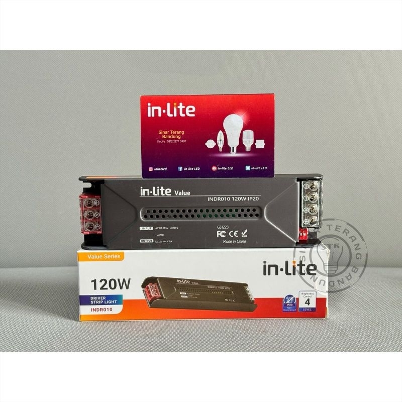 Jual ADAPTOR DRIVER PSU TRAFO LED STRIP INLITE 10A 12V 120W - INDR010 ...