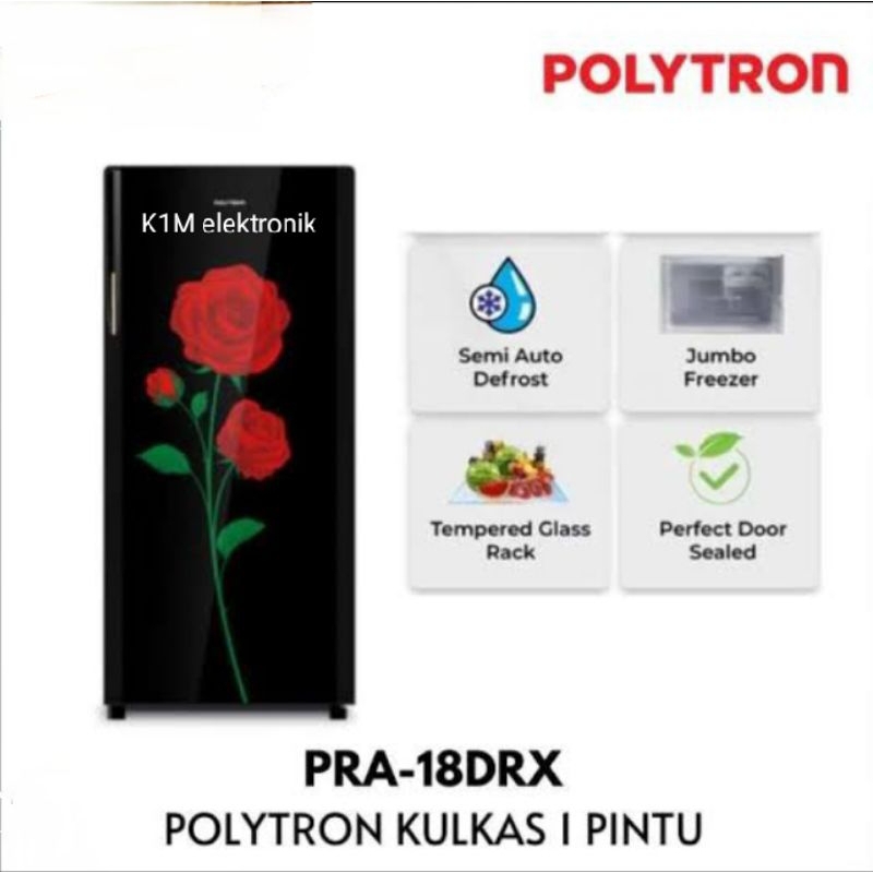 Jual Kulkas Polytron 1 pintu 180 ltr PRA-18 DRX (Handle) | Shopee Indonesia