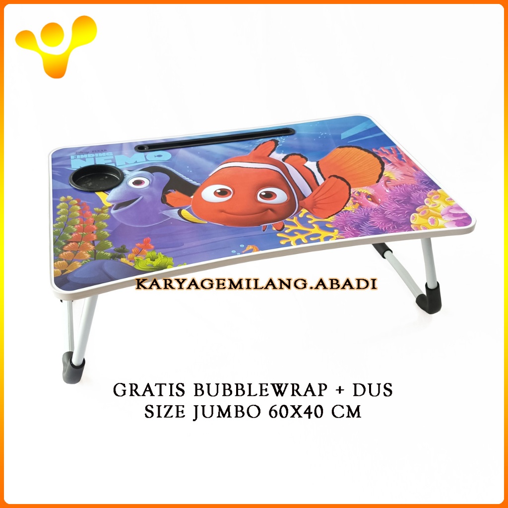 Jual meja belajar anak karakter nemo ukuran besar 60x40cm gratis ...