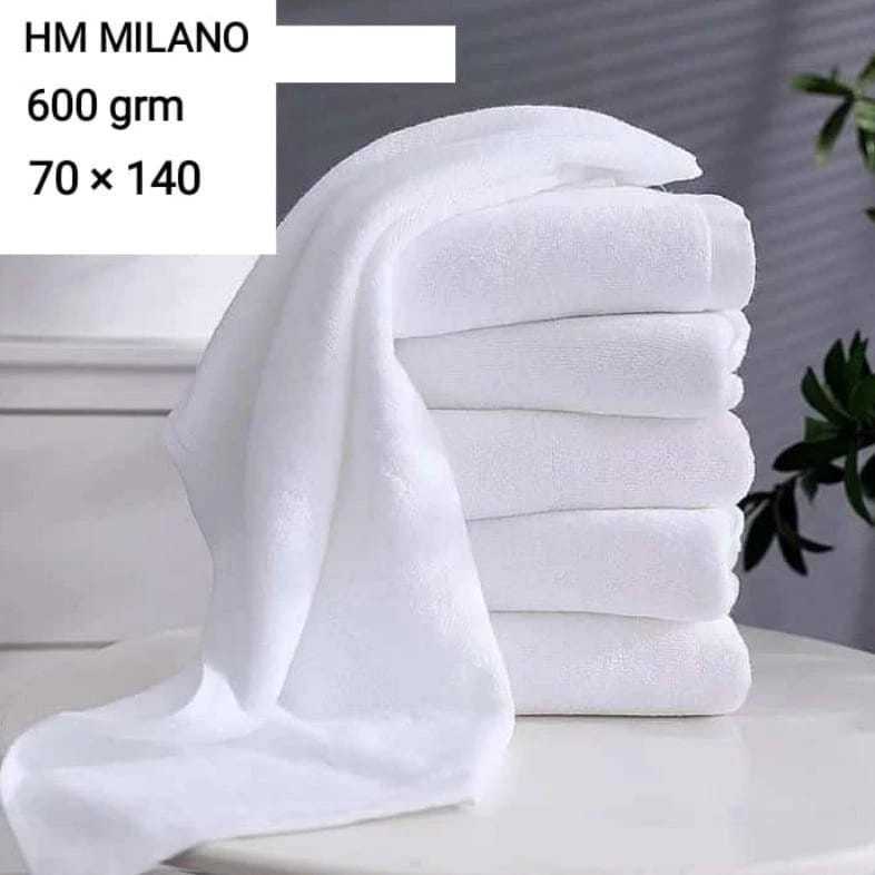 Jual Handuk Hotel Polos Putih 70x140 Dewasa Gramasi 610 gr Katun ...