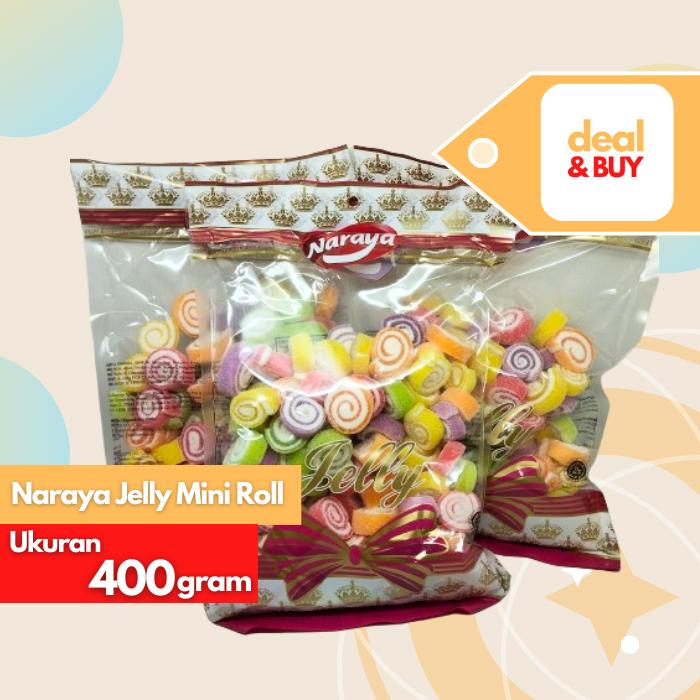Jual Naraya Jelly Mini Roll/ Permen Jelly/ Jelly Gulung (Potongan Kecil ...