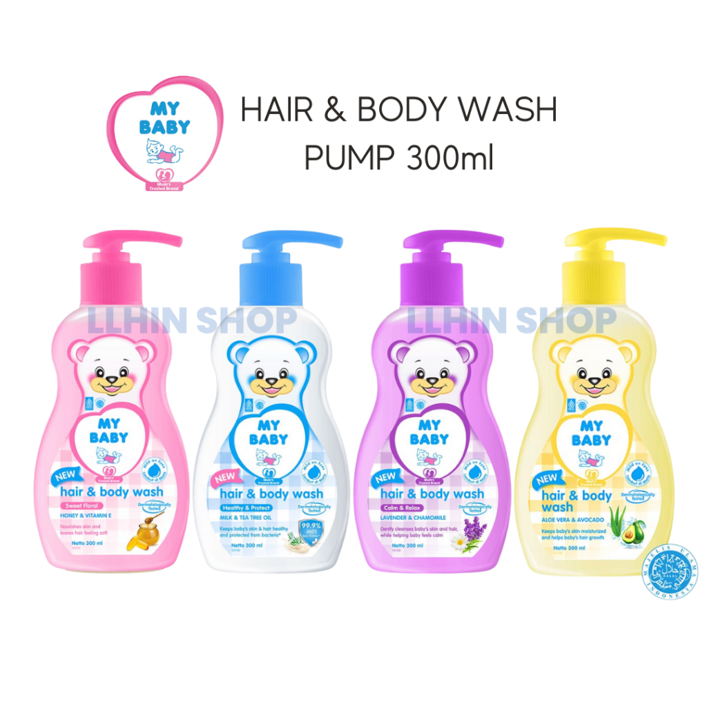 Jual MY BABY Hair & Body Wash Pump 300ml | Shopee Indonesia