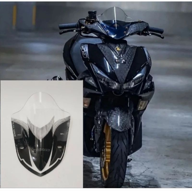 Jual Visor variasi aerox old new bahan akrilik model jenong pnp yamaha ...