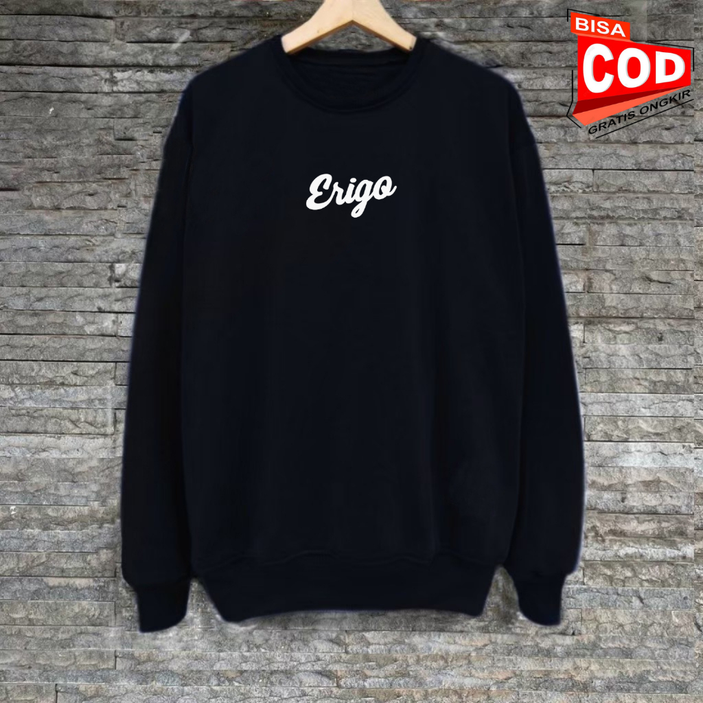Jual Sweater Pria Distro Oversize Warna Hitam Aesthetic List Erigo ...