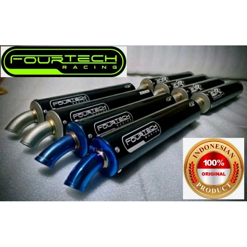 Jual Silincer slenser original FOURTECH racing CARBON & STAINLESS ALMU universal 2 stroke ninja ...