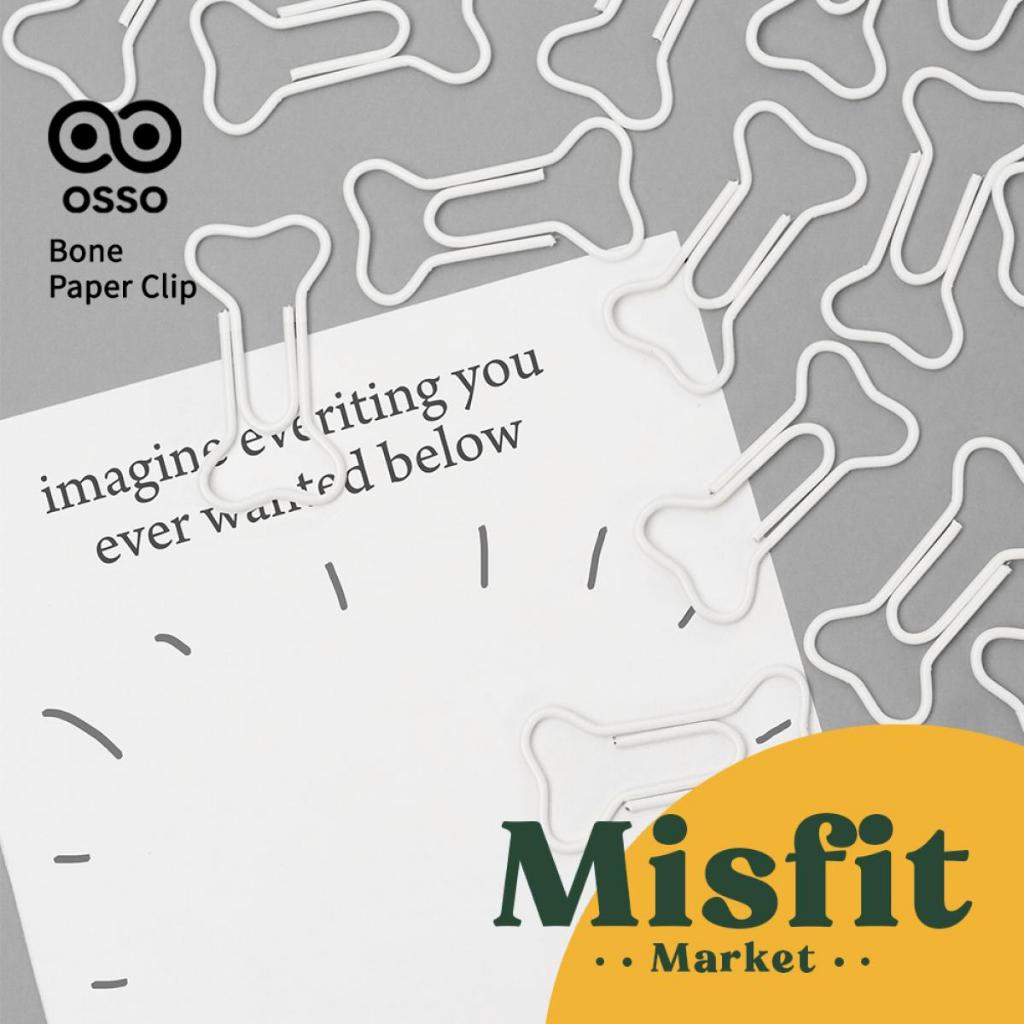 Jual OSSO Bone Paper Clip Klip Kertas Tulang Putih White Korea Penjepit ...