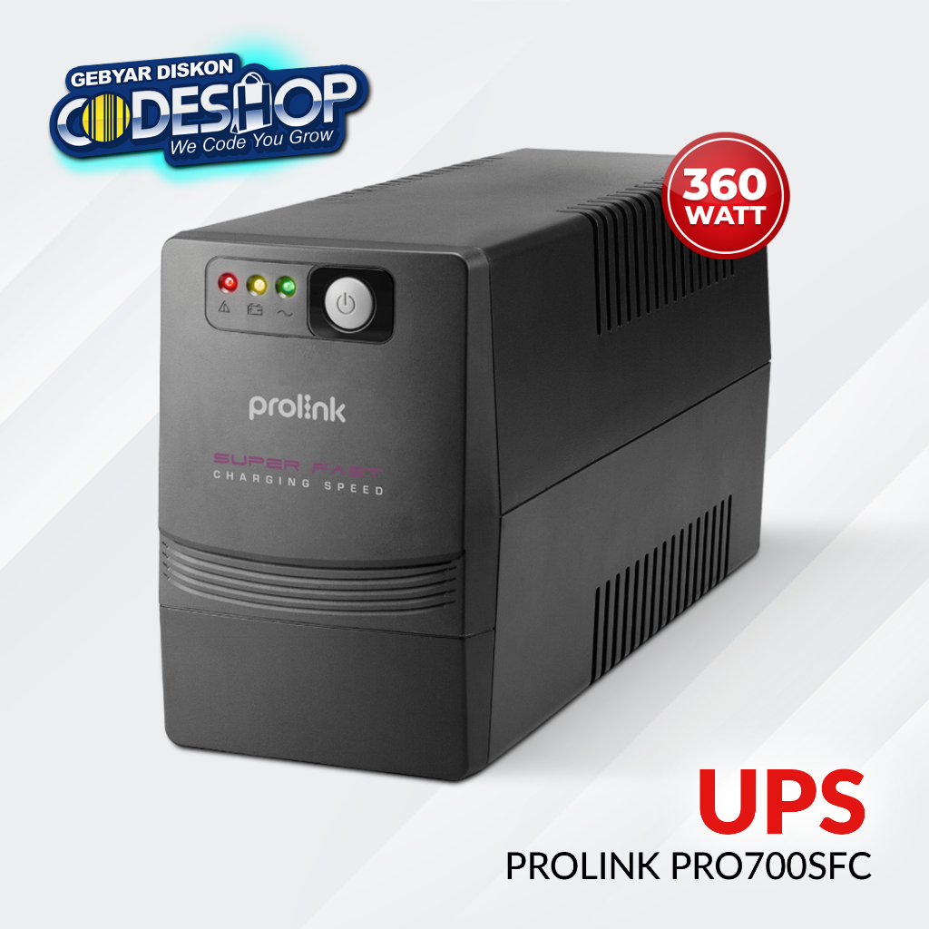 Jual PROLINK PRO700SFC UPS Komputer Super Fast Charging 650VA Universal ...