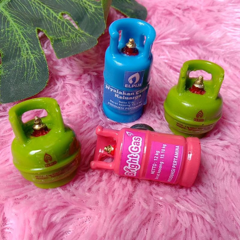 Jual Magnet kulkas unik miniatur tabung LPG 3kg lucu viralreplika gas ...