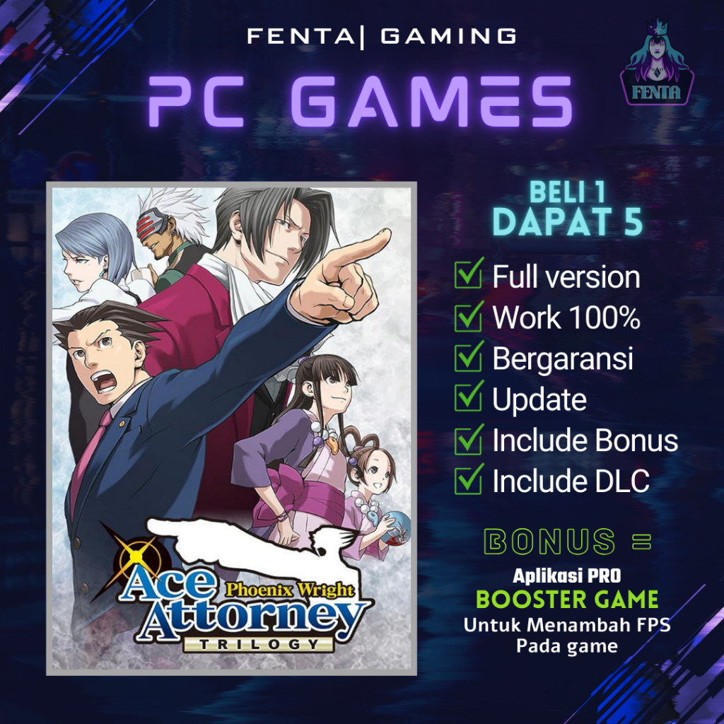 Jual PHOENIX WRIGHT ACE ATTORNEY TRILOGY - GAME PC - GAME LAPTOP ...