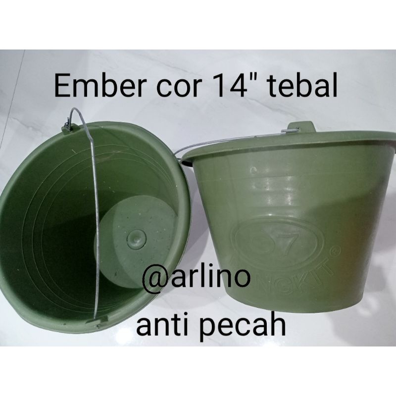 Jual Ember cor hijau 14" tebal dan anti pecah 07 bangkit | Shopee Indonesia