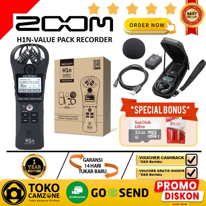 Jual Zoom H1N-VP Handy Recorder Value Pack - Zoom H1n Digital Handy ... Jual Zoom H1N-VP Handy Recorder Value Pack - Zoom H1n Digital Handy ...