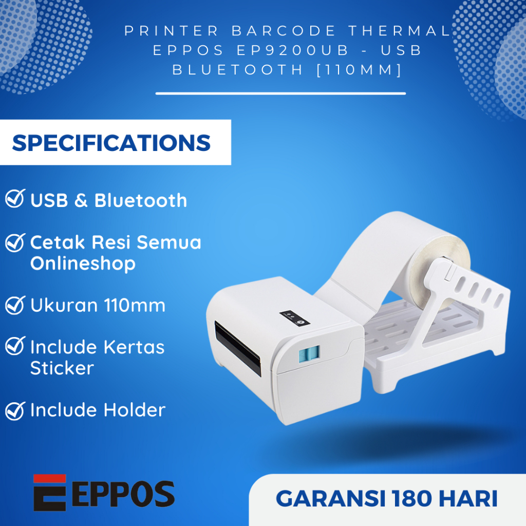 Jual Printer Cetak Resi EPPOS EP9200UB - USB BLUETOOTH | Shopee Indonesia