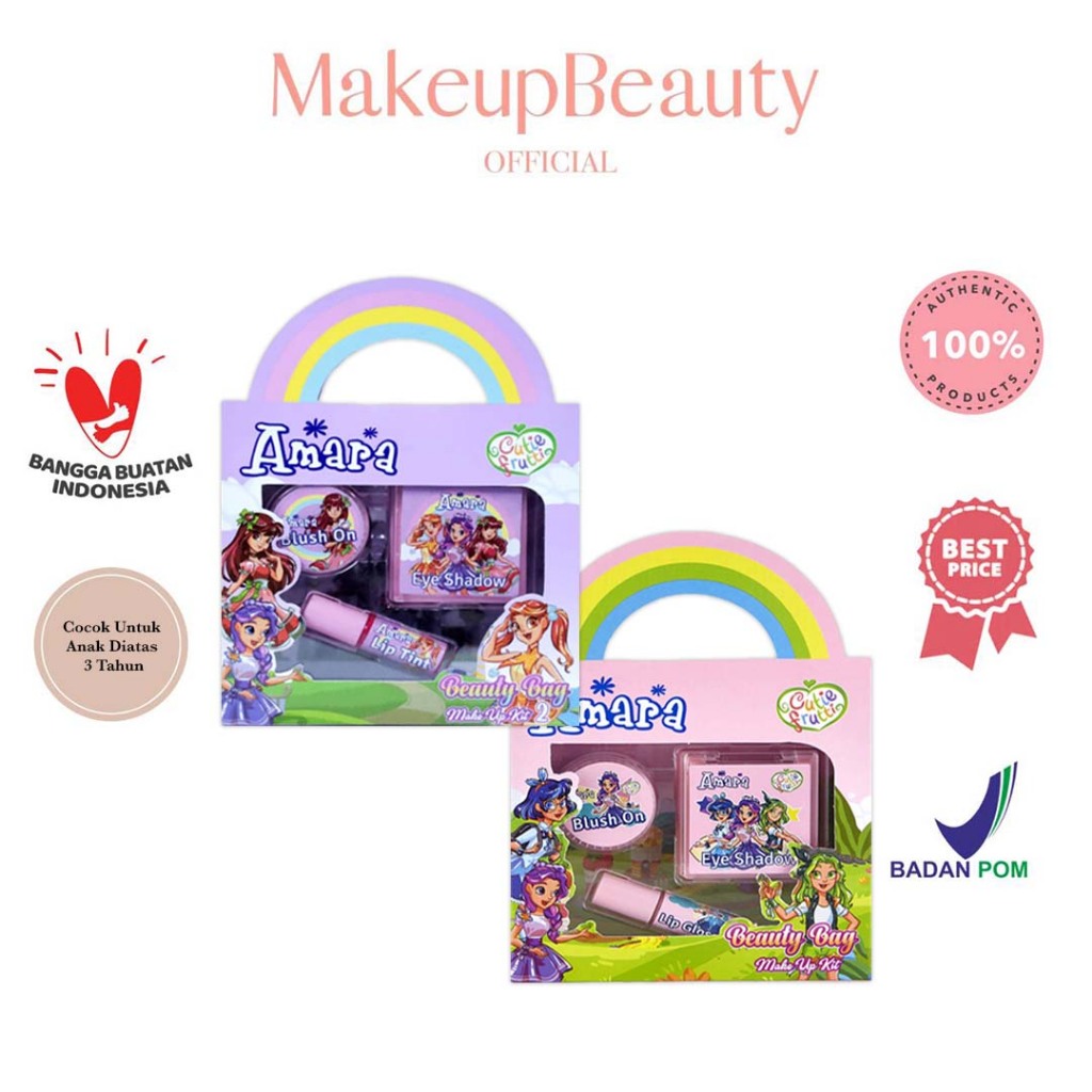 Jual AMARA Beauty Bag Make Up Kit - mainan anak aman Halal BPOM - Kado ...