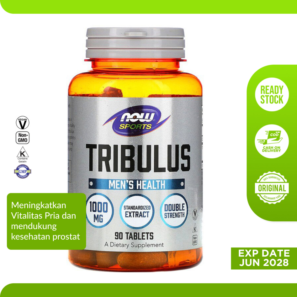 Jual Vitamin Suplemen Pria Tribulus 1000 mg Now 90 Tablets ...