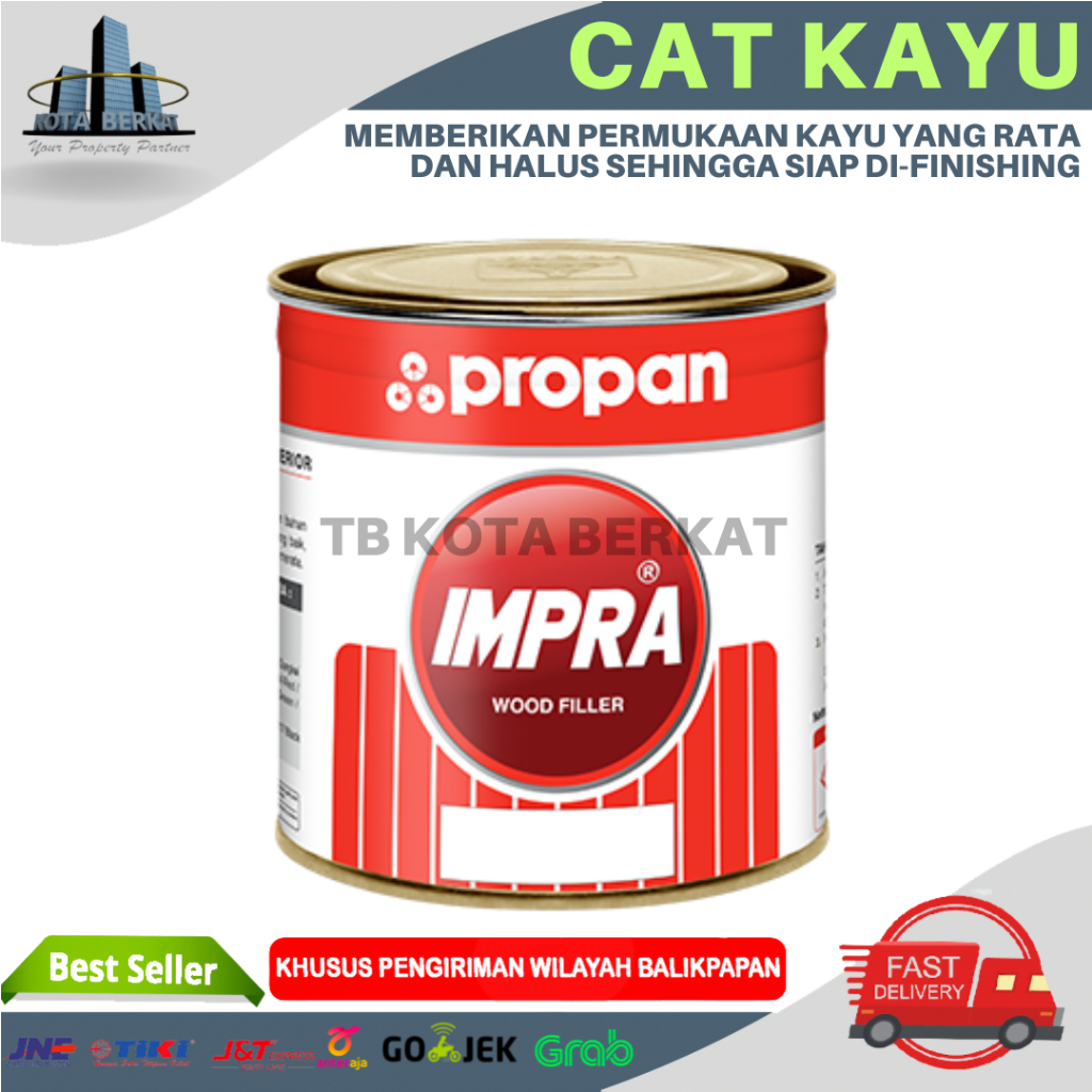 Jual IMPRA WOOD FILLER/ CAT DASAR KAYU PROPAN 1KG | Shopee Indonesia