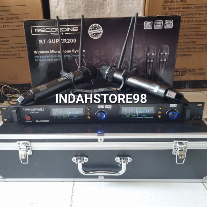 Jual Mic Wireless Recording Tech RT Super 200 Black Edition Original RT Super200 | Shopee Indonesia