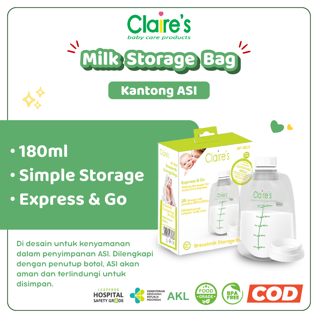 Jual Breastmilk Storage180ml | Kantong ASI | Plastik ASI Breastmilk ...