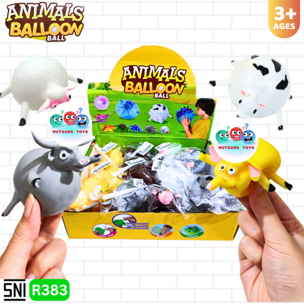 Jual MUTIARATOYS Mainan Animal Balon Tiup Binatang Karet Ternak/Farm ...