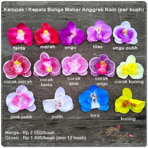Jual FLL-41 : Kelopak / Kepala Bunga Mahar Anggrek Kain (per buah ...