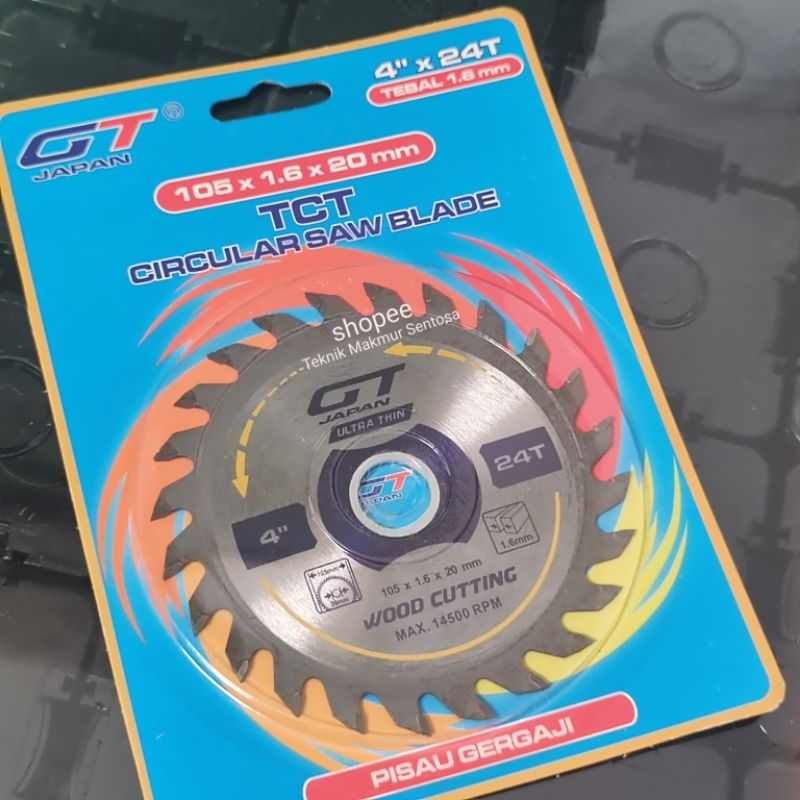 Jual Mata 24t Circular Saw Potong Kayu GT Japan Ultra Thin 4" x 24T / 4"x24T 4 Inch | Shopee ...