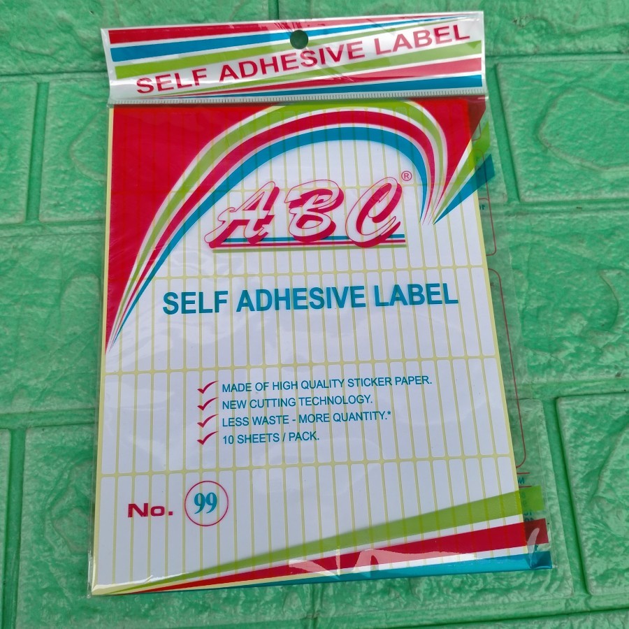 Jual Label Kertas Harga Lebel Self Adhesive ABC Penanda Buku penutup ...