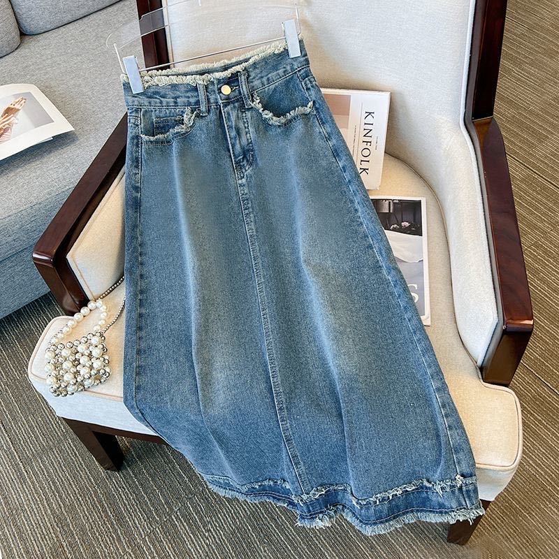 Jual XIAOZHAINV Denim Rok rok wanita Panjang Wanita Rok Jeans Wanita ...