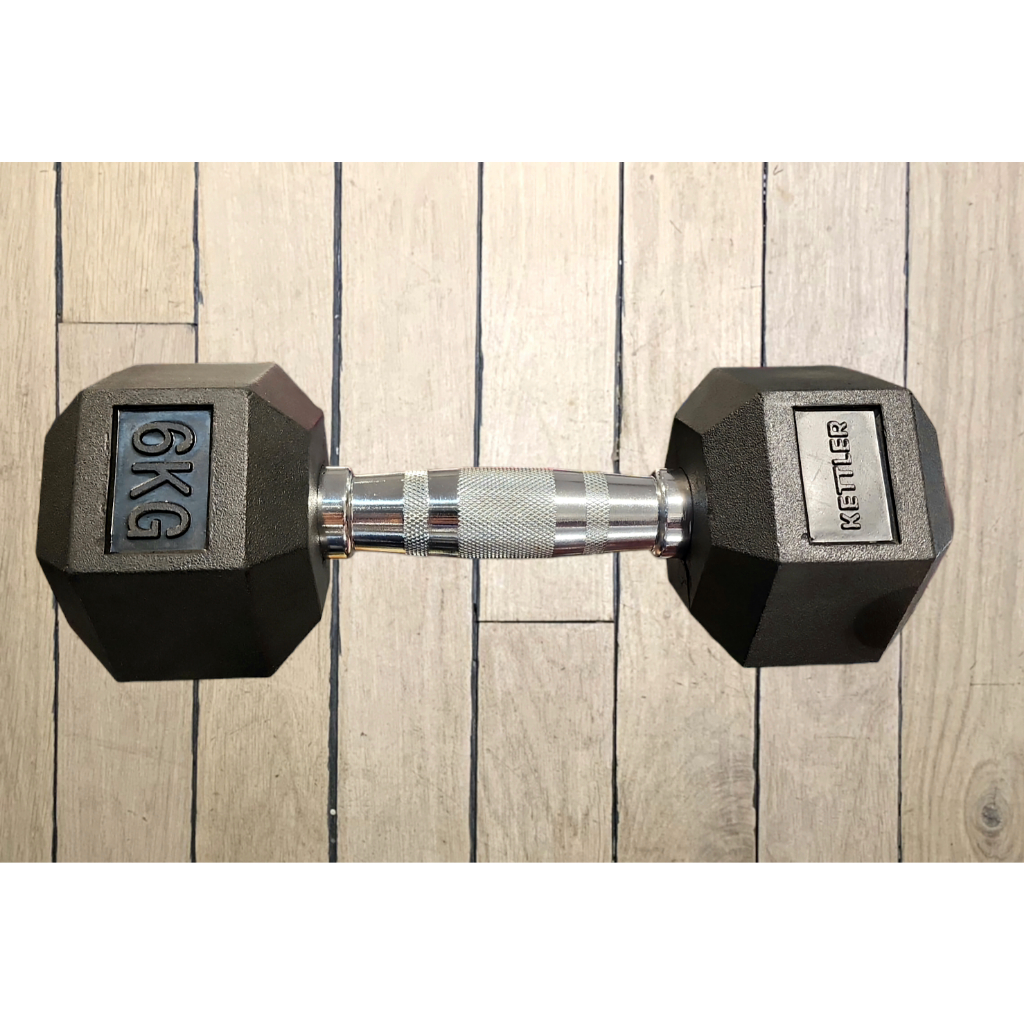 Jual KETTLER Dumbel Hexagon 2kg - 12kg / Dumbell Karet Segi enam - K706 | Shopee Indonesia