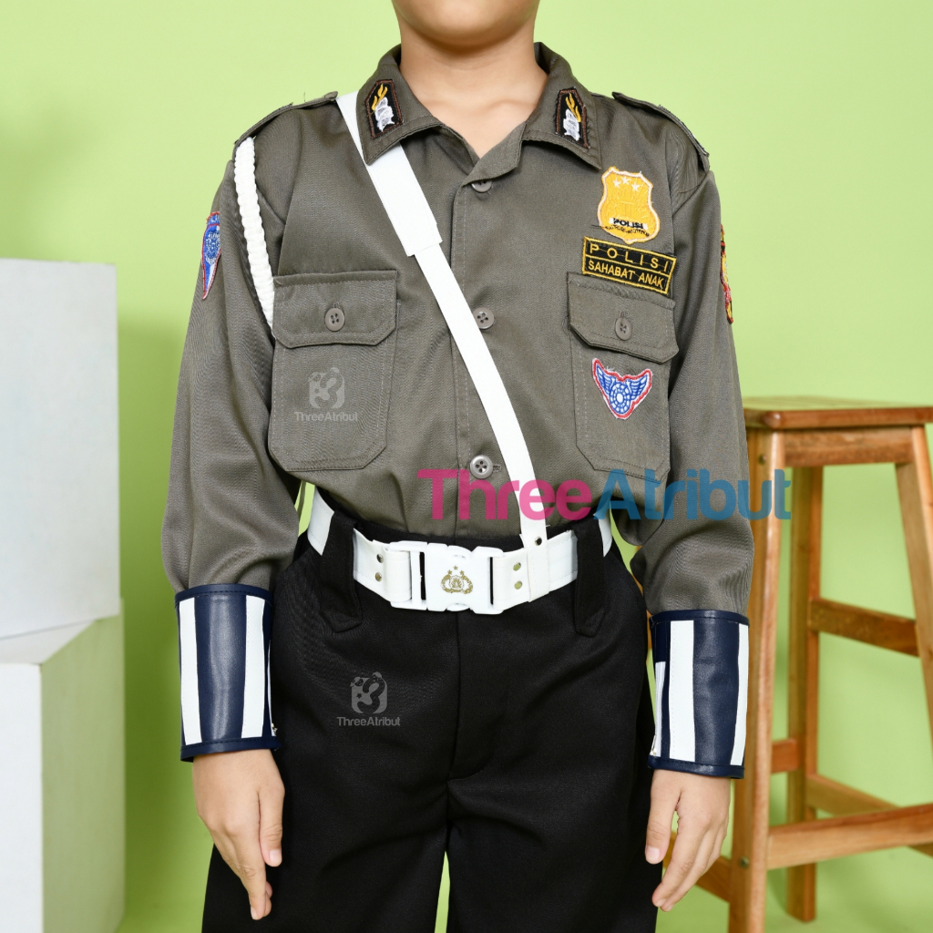 Jual Baju Polisi Lalu Lintas Polantas Anak Laki Laki Perempuan Seragam ...