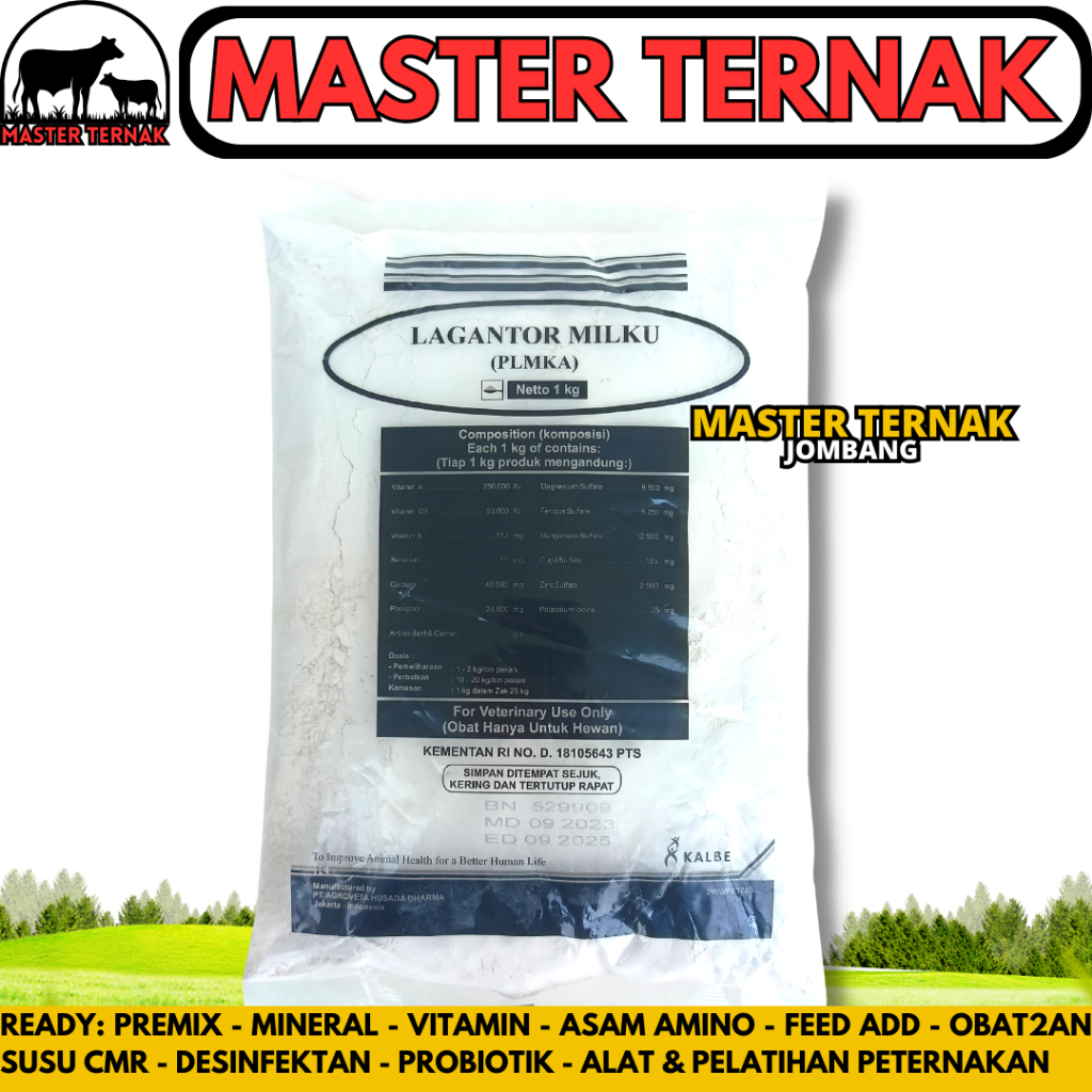 Jual LAGANTOR MILKU 1 KG - Premix Sapi Peningkat Produksi Susu & Pertumbuhan Sapi Kambing Perah ...