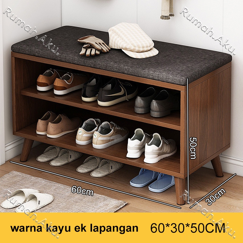 Jual RA Rak Sepatu Layer Puff Duduk Rak Sepatu Sofa Lemari Sepatu ...