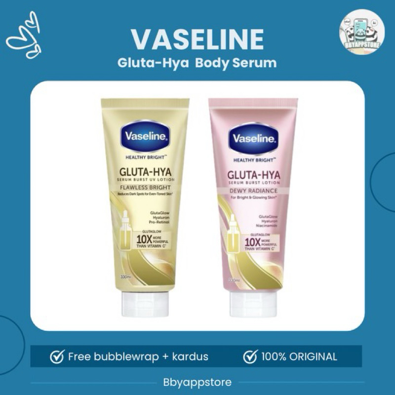 Jual Vaseline Healthy Bright Gluta-Hya Body oil Serum Flawless Bright ...